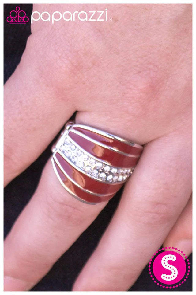 Paparazzi Ring ~ Borderline Bombshell - Red – Paparazzi Jewelry | Online Store | DebsJewelryShop.com