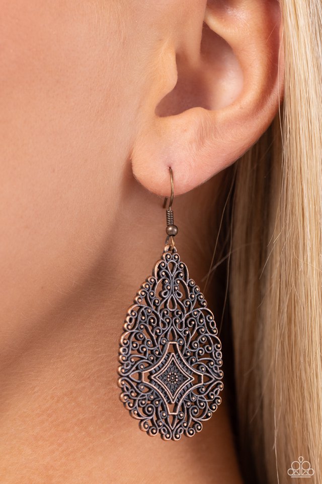 Paparazzi Earring ~ Meadow Magic - Copper – Paparazzi Jewelry | Online ...
