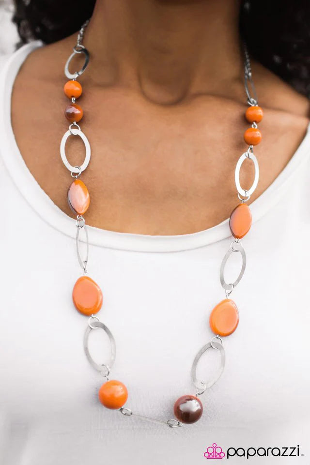 Paparazzi Necklace ~ Rock Star - Orange – Paparazzi Jewelry | Online ...