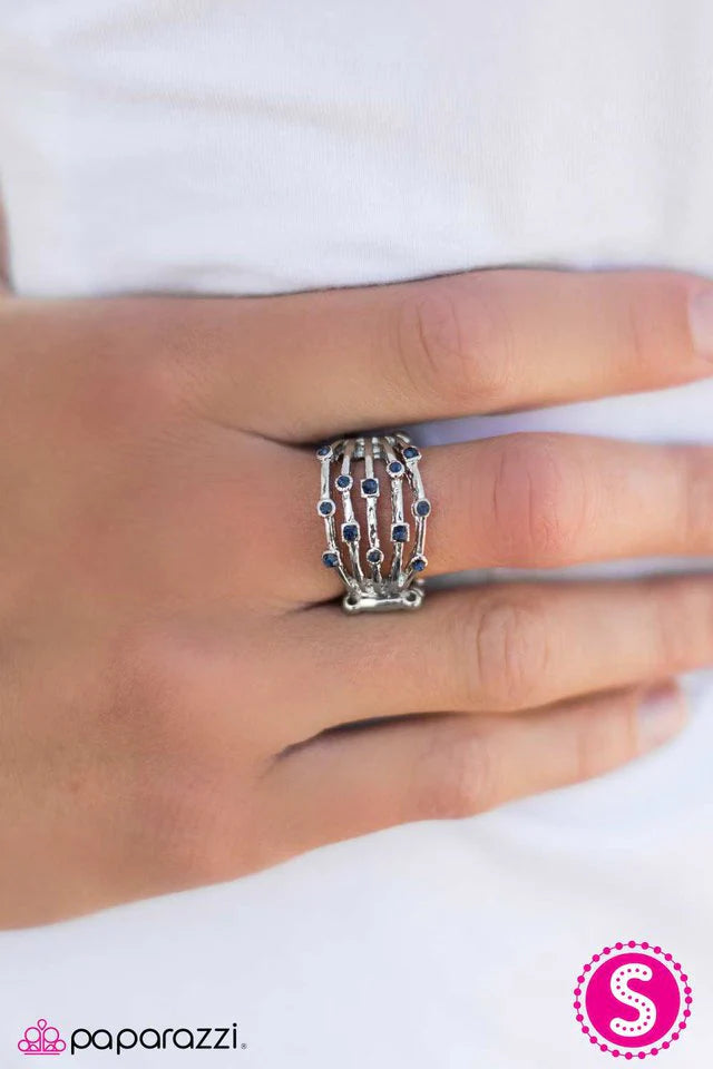 Paparazzi Ring ~ Sporadic Sparkle - Blue – Paparazzi Jewelry | Online ...