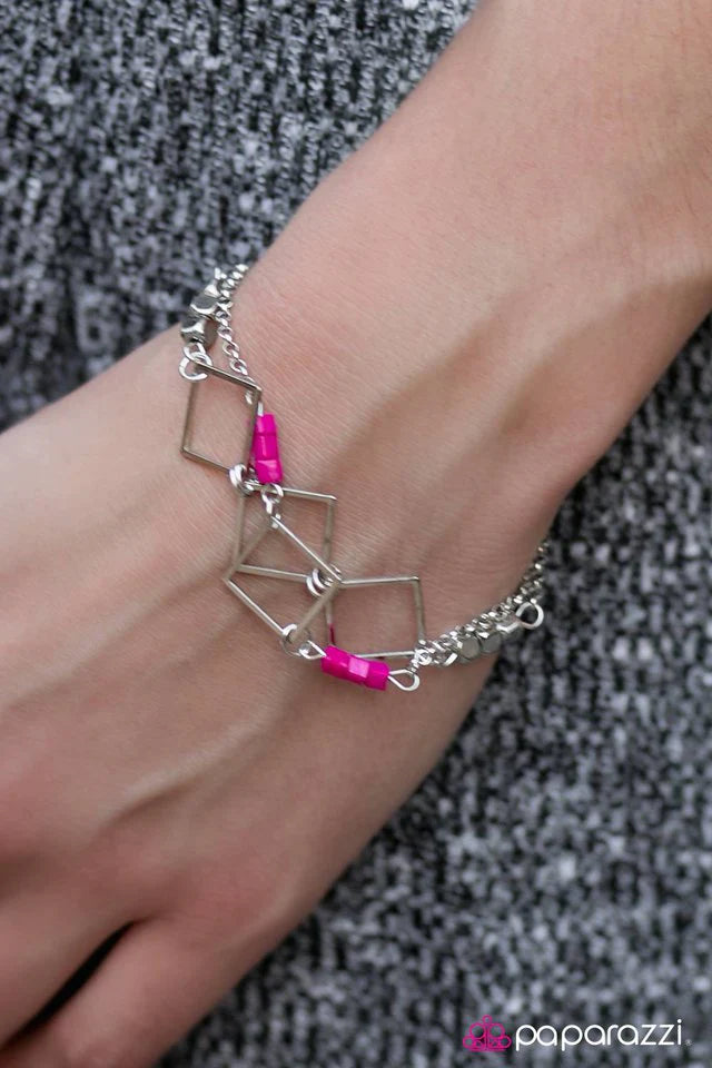 Paparazzi Bracelet ~ Painted Into A Corner - Pink – Paparazzi Jewelry ...