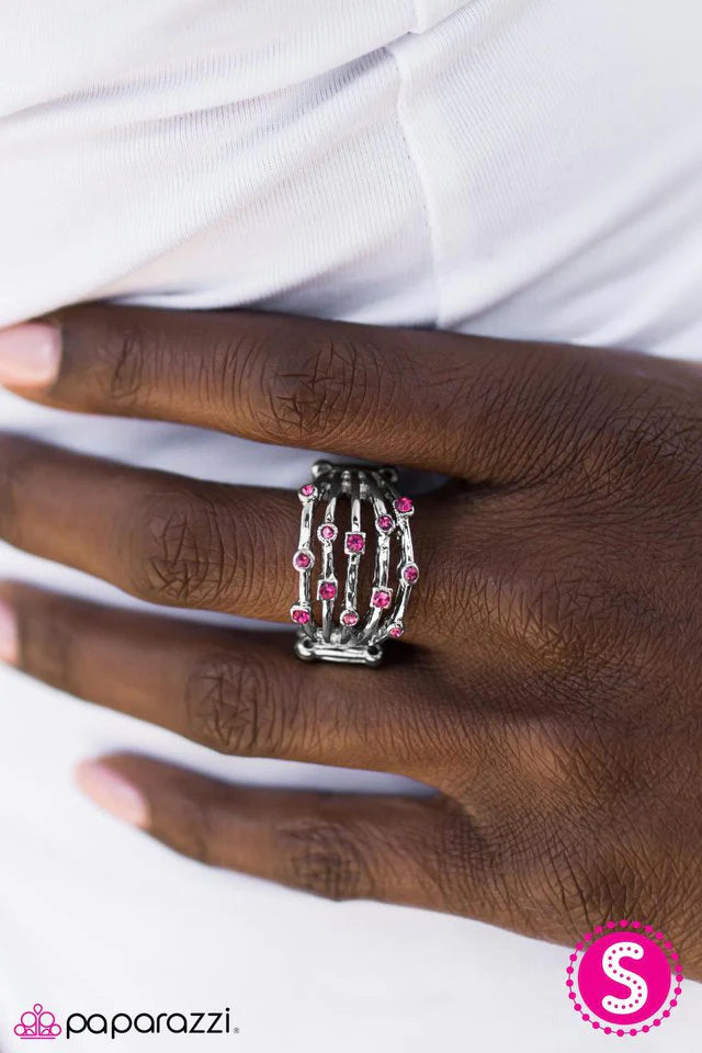 Paparazzi Ring ~ Sporadic Sparkle - Pink – Paparazzi Jewelry | Online ...