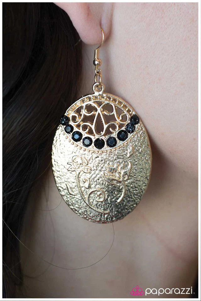 Paparazzi Earring ~ Roman Romance - Black – Paparazzi Jewelry | Online ...