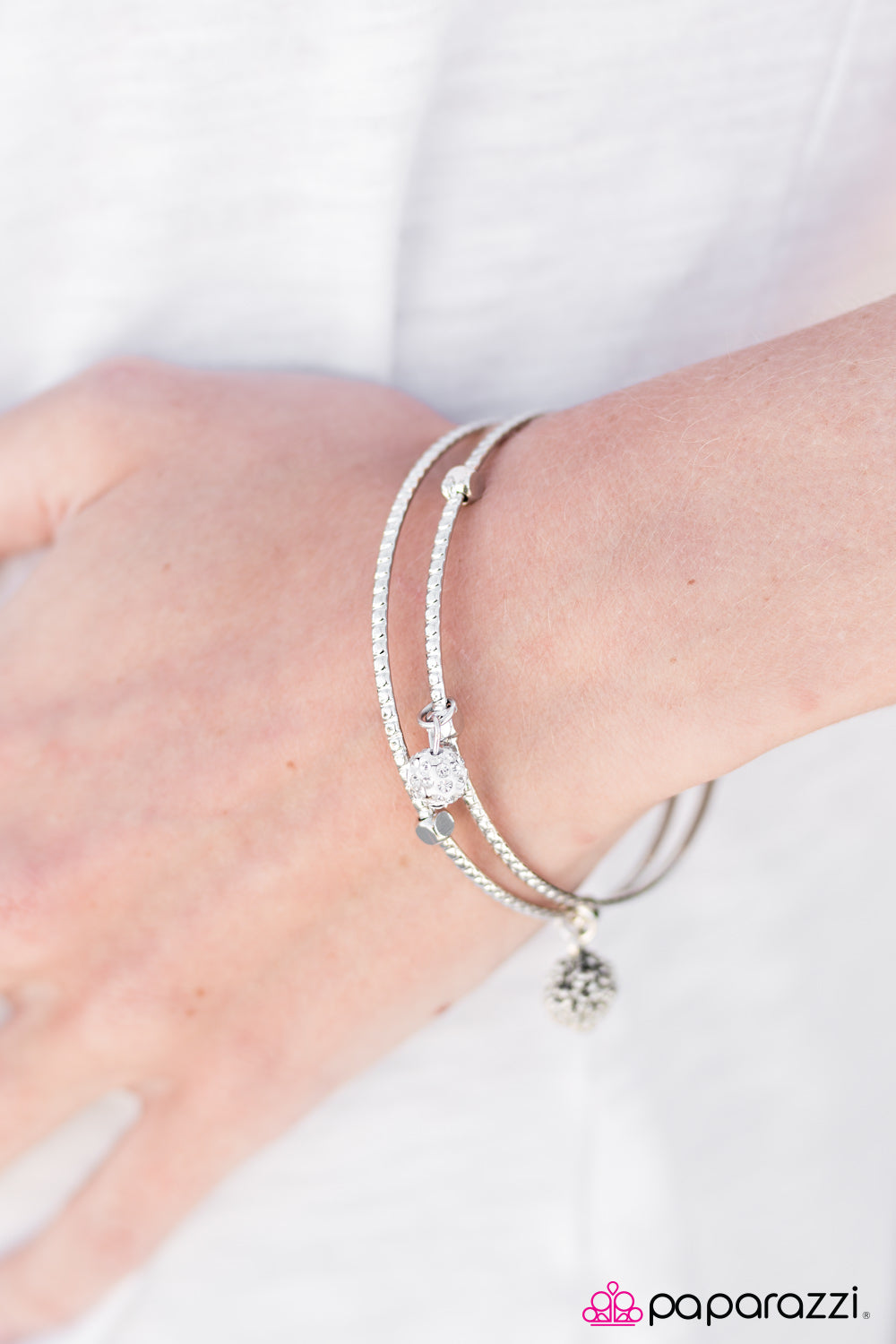 Paparazzi Bracelet ~ Oh My Omega - White – Paparazzi Jewelry | Online ...