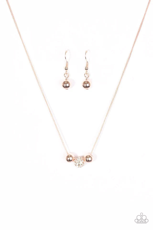 Paparazzi Necklace ~ Glitter Gala - Rose Gold – Paparazzi Jewelry ...