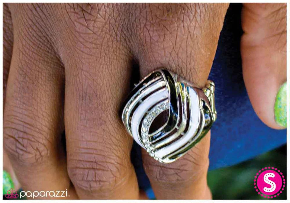Paparazzi Ring ~ Back to Square One - White – Paparazzi Jewelry ...