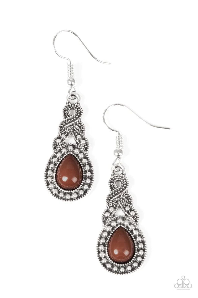 Paparazzi Earring ~ Looking Suave - Brown – Paparazzi Jewelry | Online ...