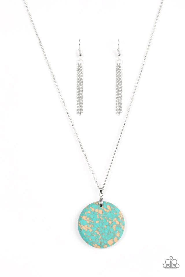 Paparazzi Necklace ~ Back To Earth - Blue – Paparazzi Jewelry | Online ...