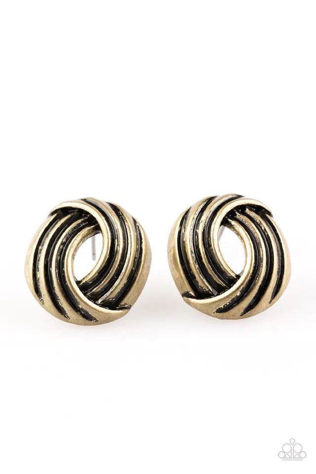 Paparazzi Earring ~ Rare Refinement - Brass – Paparazzi Jewelry ...
