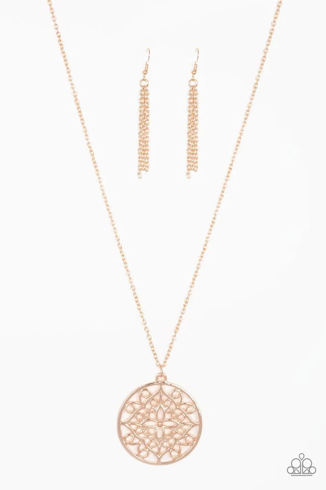 Paparazzi Necklace ~ Mandala Melody - Rose Gold - January FF Exclusive ...