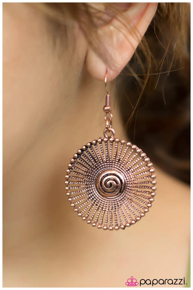 Paparazzi Earring ~ On Impulse - Copper – Paparazzi Jewelry | Online ...