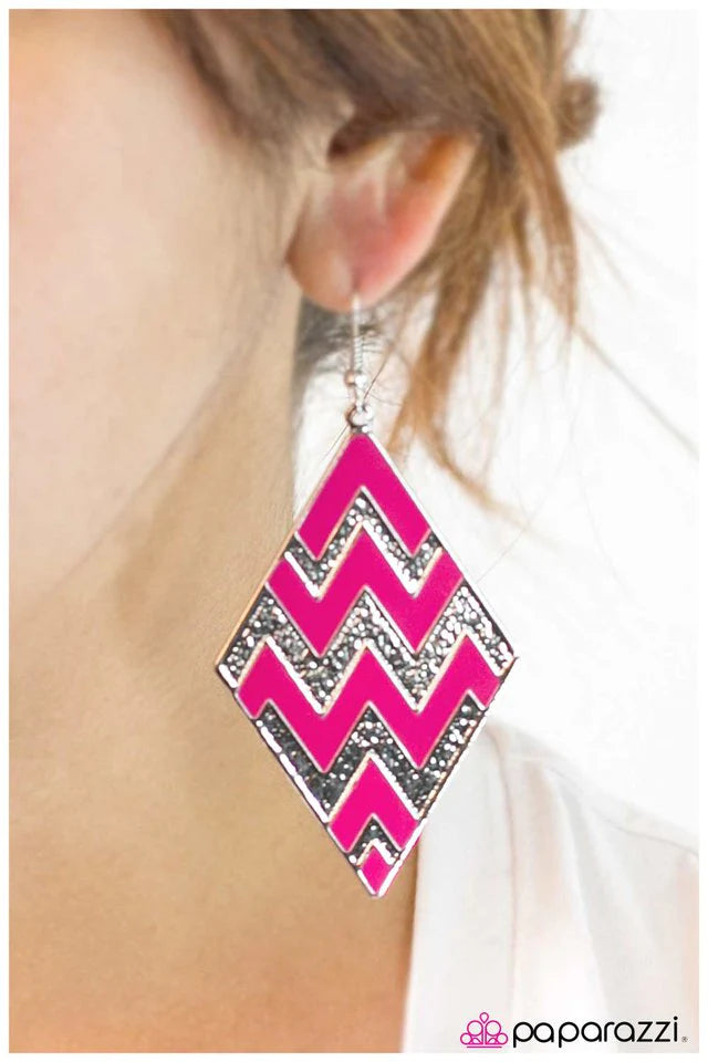 Paparazzi Earring ~ Last Friday Night - Pink – Paparazzi Jewelry ...