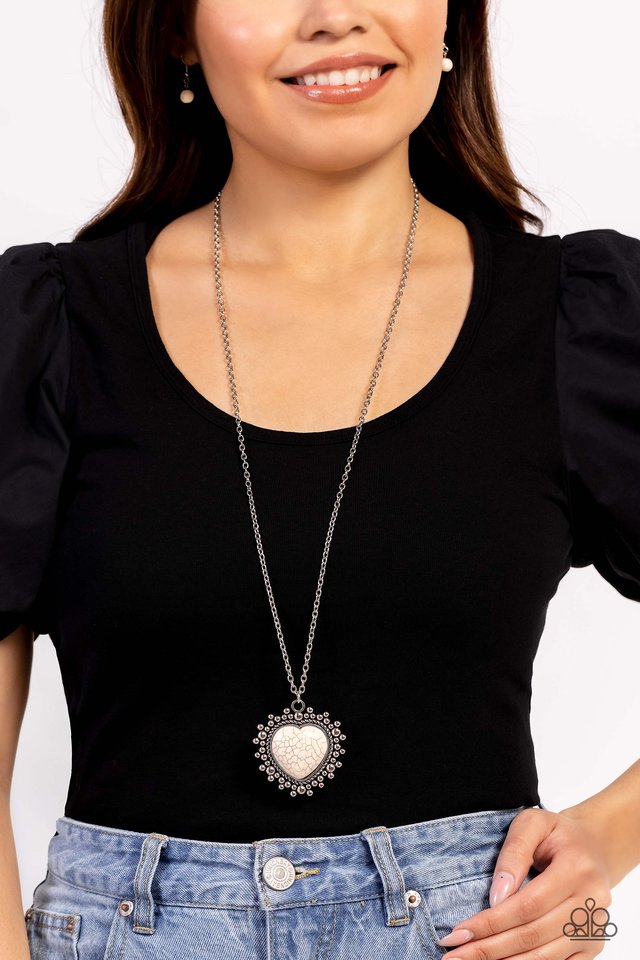 Paparazzi Necklace ~ Southwestern Sentiment - White – Paparazzi Jewelry ...