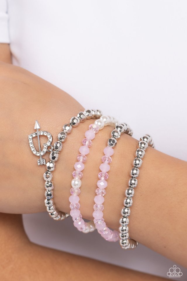 Paparazzi Bracelet ~ Heart-struck Haute - Pink – Paparazzi Jewelry ...