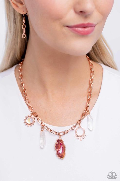 Paparazzi Necklace ~ Geode Glam - Copper – Paparazzi Jewelry | Online ...