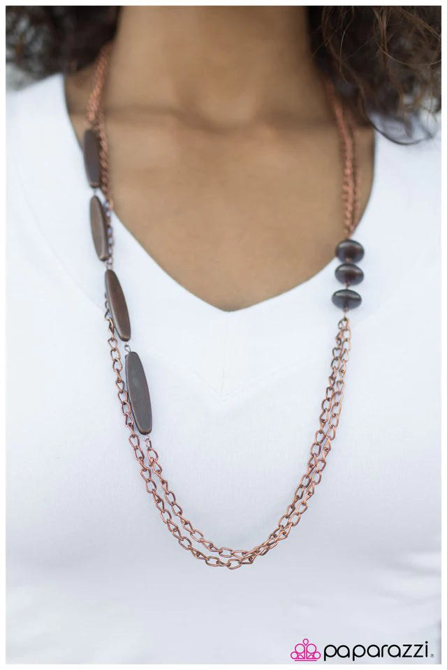Paparazzi Necklace ~ Happy As The Day Is Long - Copper – Paparazzi ...